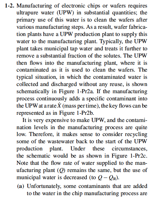 Solved 1-2. Manufacturing of electronic chips or wafers | Chegg.com