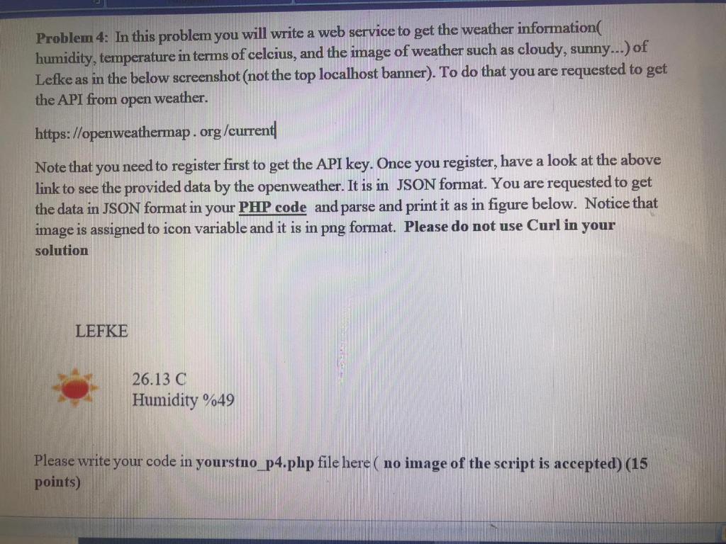 Solved Problem 4: In this problem you will write a web | Chegg.com