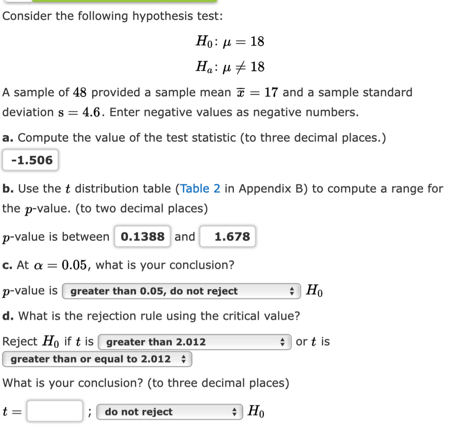 Solved Consider the following hypothesis test: Ho: H 18 A | Chegg.com