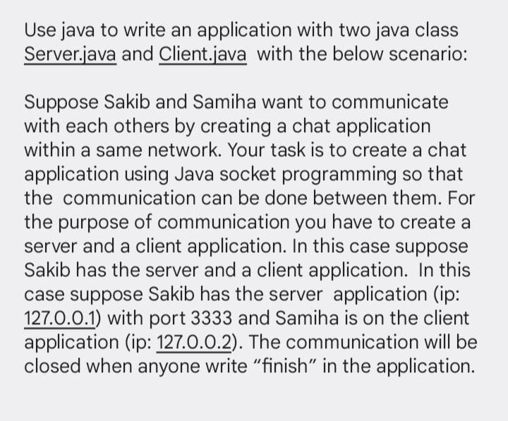 Solved Use java to write an application with two java class | Chegg.com