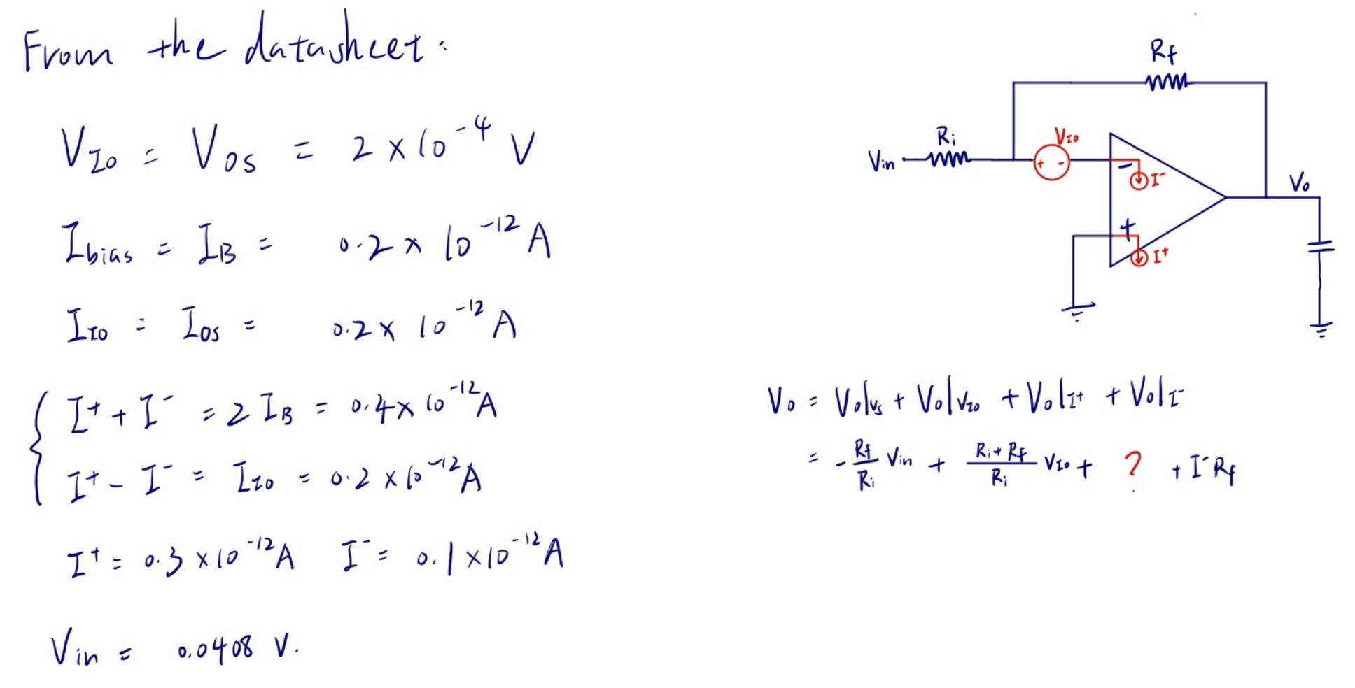 Solved Use the datasheet values of input offset voltage (Vos | Chegg.com Solved Use the datasheet values of input offset voltage (Vos | Chegg.com