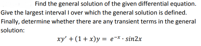 Solved Find the general solution of the given differential | Chegg.com