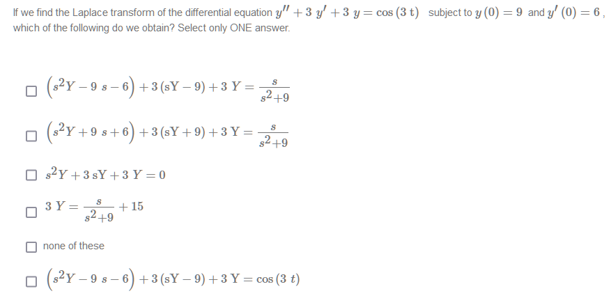 Solved If we find the Laplace transform of the differential | Chegg.com