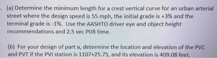 Solved . (a) Determine the minimum length for a crest | Chegg.com