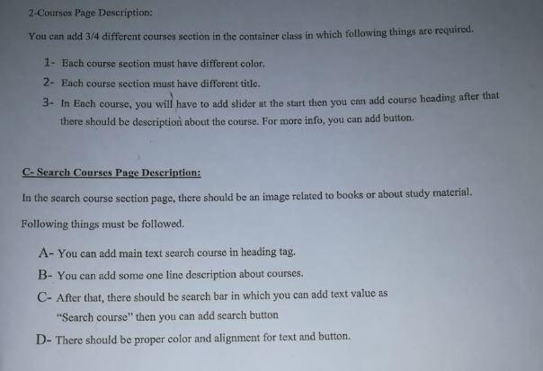 1. You will have to make a static website in | Chegg.com