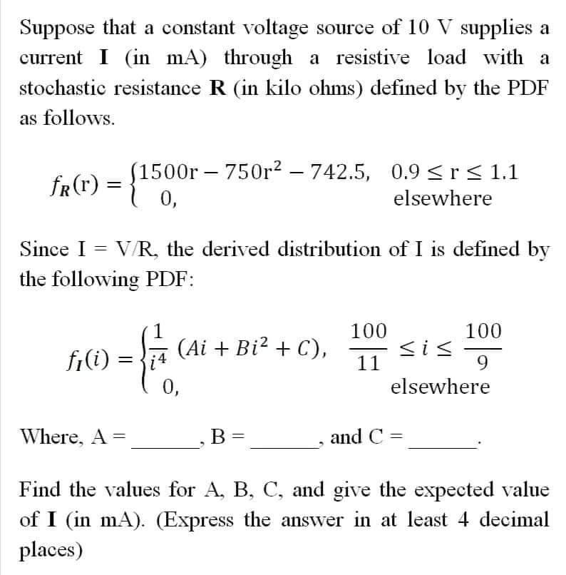 Suppose that a constant voltage source of 10 V | Chegg.com