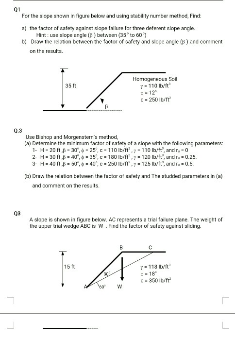 Solved For the slope shown in figure below and using | Chegg.com
