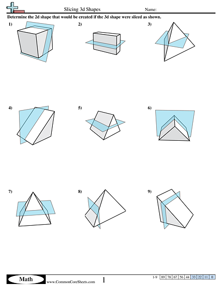 Solved Slicing 3d Shapes Name: Determine the 2d shape that | Chegg.com