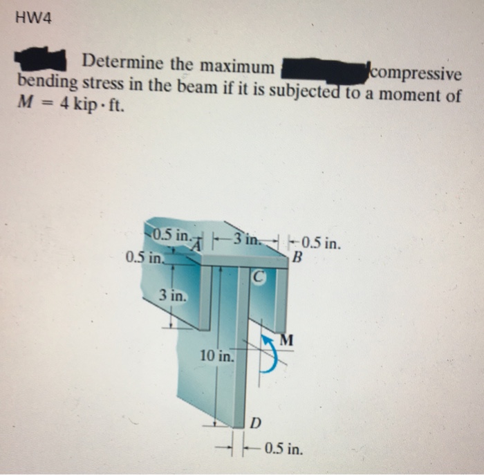 Solved Determine the maximum compressive bending stress in | Chegg.com