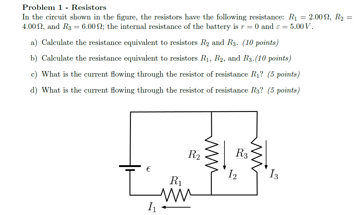 Solved Problem 1 - Resistors In the circuit shown in the | Chegg.com