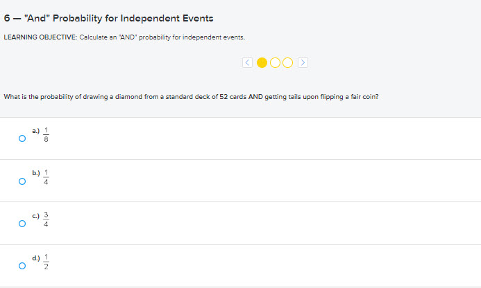 Solved 6 - "And Probability for Independent Events LEARNING | Chegg.com