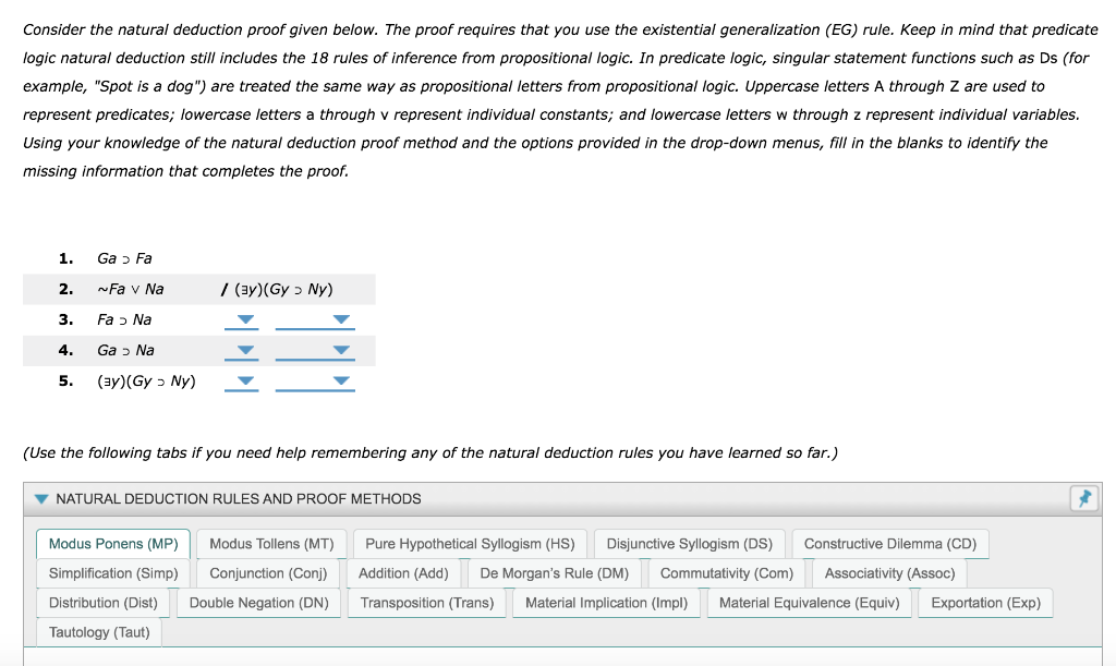 Solved Consider the natural deduction proof given below. The | Chegg.com