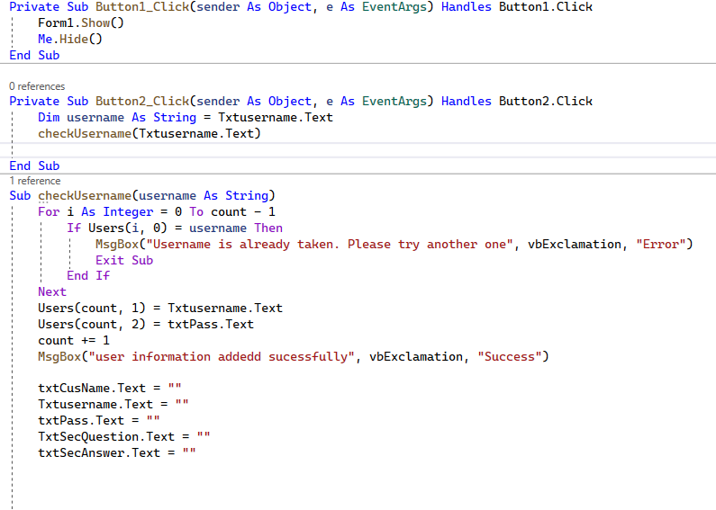 Solved a) When the register button is clicked, the | Chegg.com