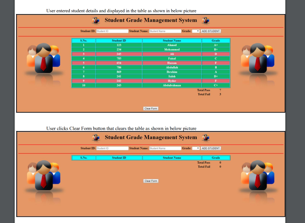 Create an HTML 5 page as shown below. The page uses | Chegg.com