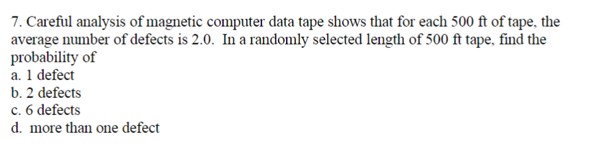Solved 7. Careful analysis of magnetic computer data tape | Chegg.com
