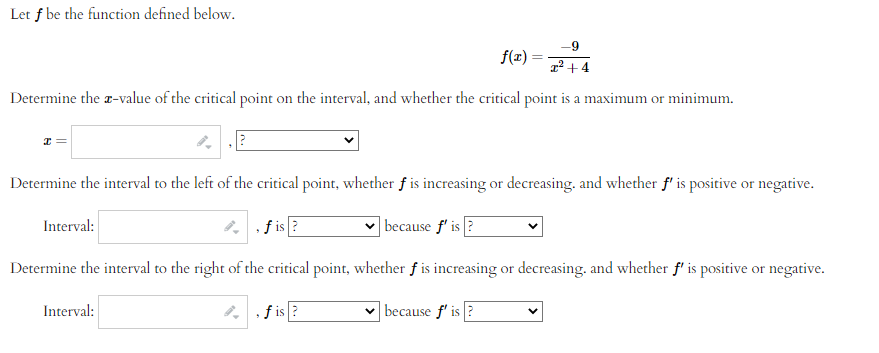 Solved Let f be the function defined below. f(x)=x2+4−9 | Chegg.com