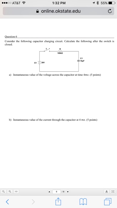 Solved Consider the following capacitor charging circuit. | Chegg.com