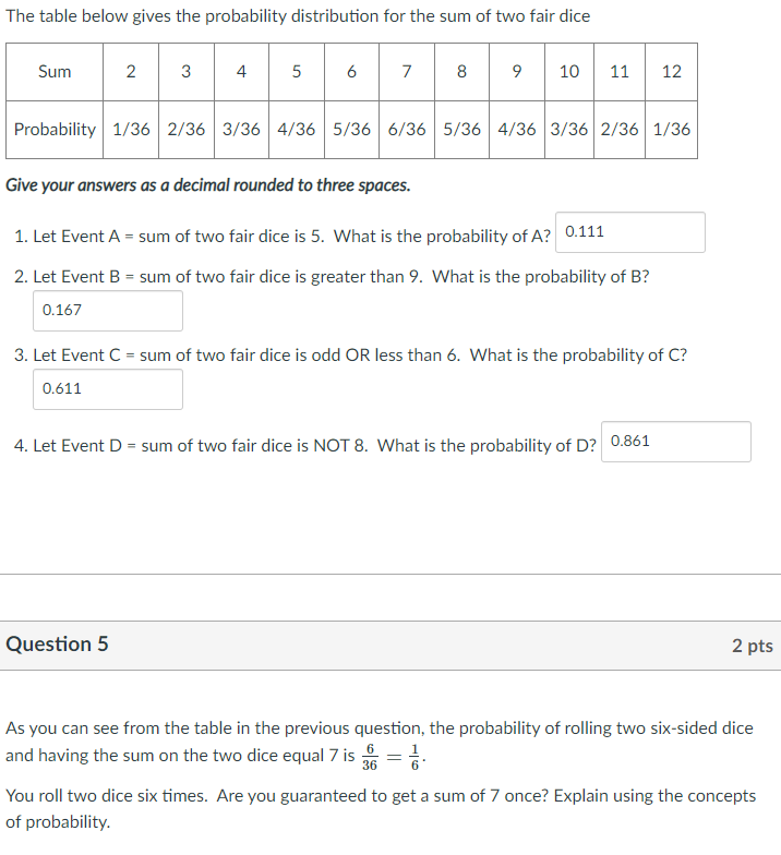 Solved The table below gives the probability distribution | Chegg.com