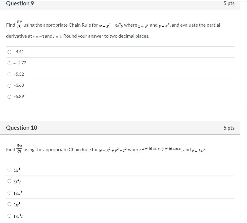 Solved Find using the appropriate Chain Rule for where | Chegg.com