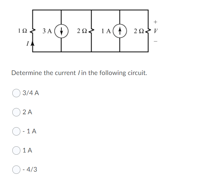 Solved + 1123A 3 AD 2 ΩΣ 1A ( 2123V IA Determine the current | Chegg.com