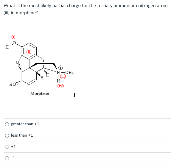 Solved What is the most likely partial charge for the | Chegg.com