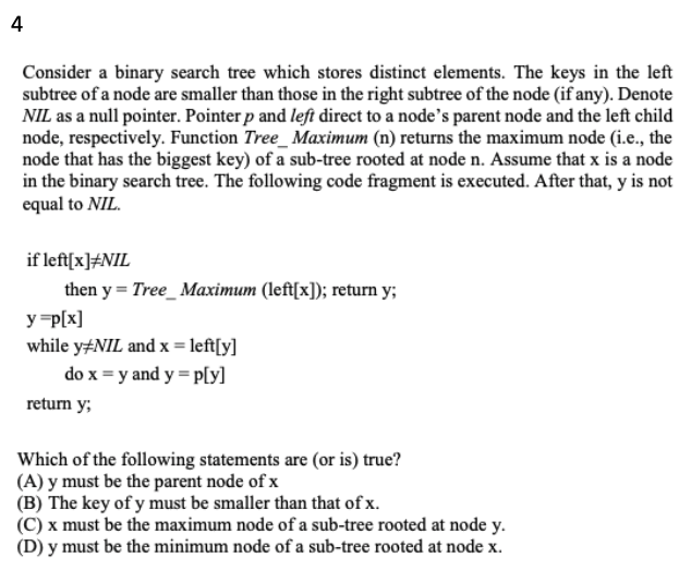 // struct node represent binary treesFunction FO | Chegg.com