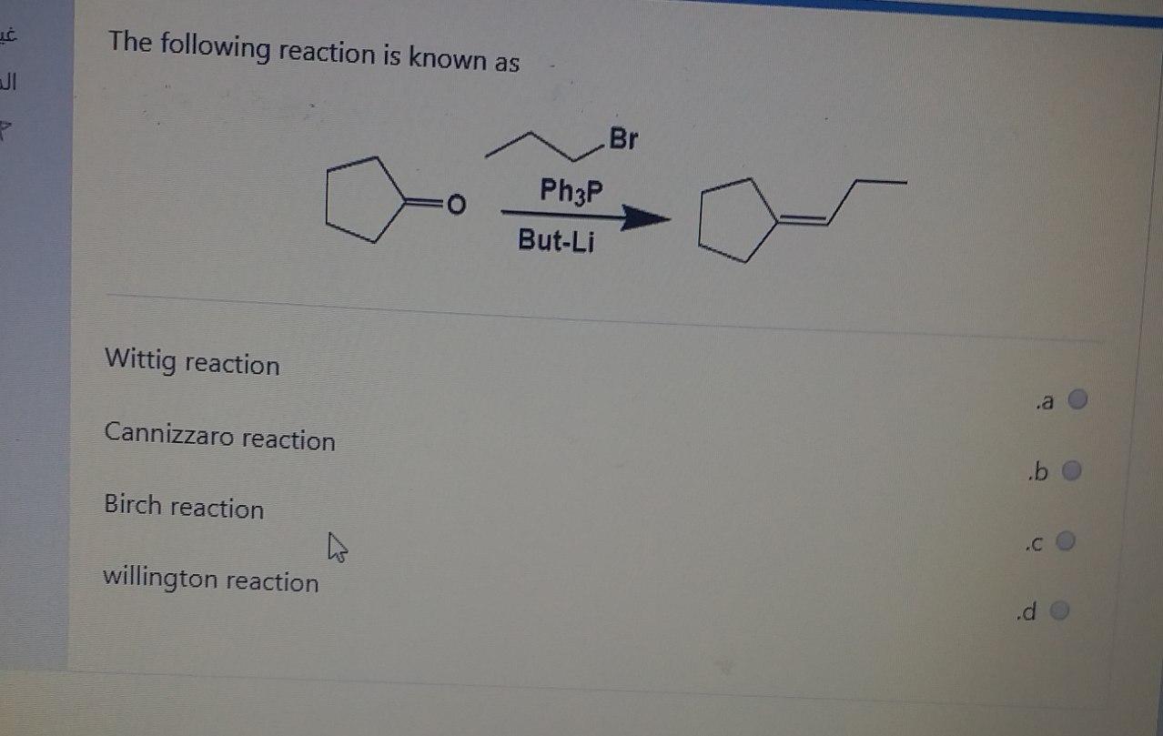 Solved IC The following reaction is known as الد Br Ph3P | Chegg.com