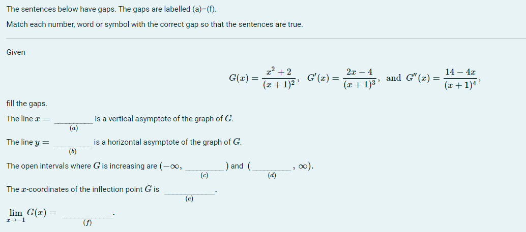 Solved by an EXPERT The sentences below have gaps. The gaps are labelled | Chegg.com