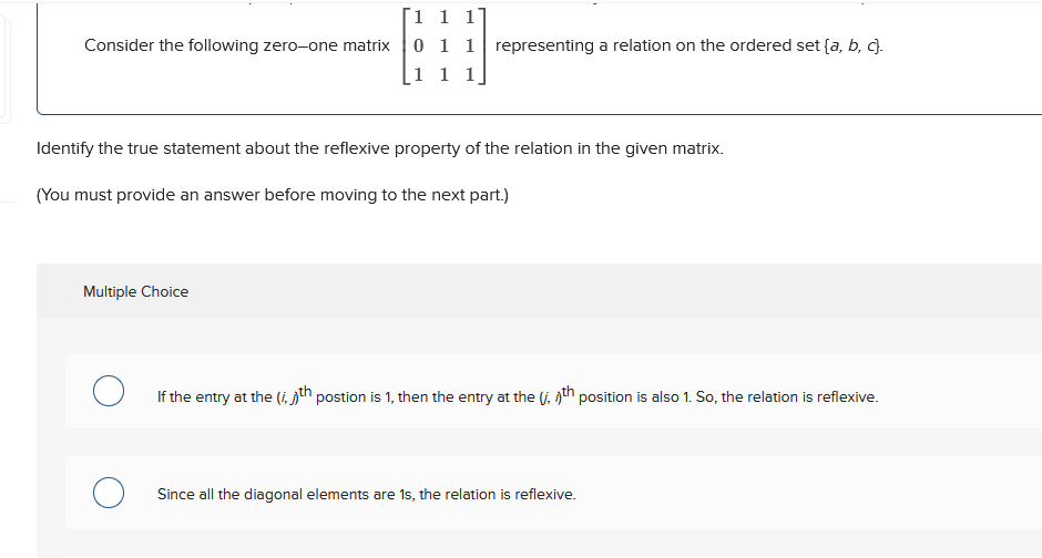 Solved Discete mathematics: A: Consider the relation {(a, | Chegg.com
