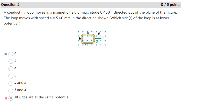 Solved A conducting loop moves in a magnetic field of | Chegg.com