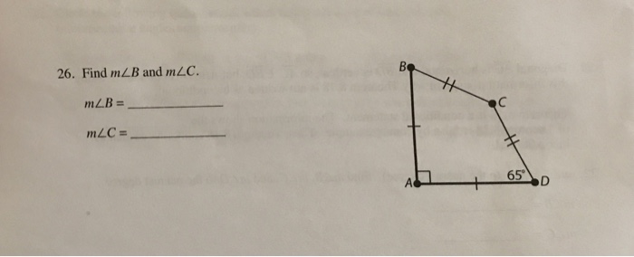 Solved Find m angle B and m angle C. m angle B = ____ m | Chegg.com