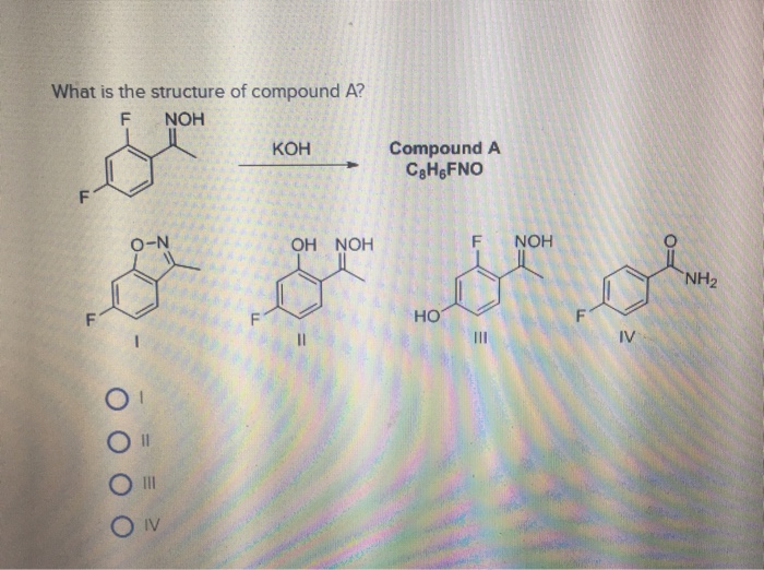 Solved What is the structure of compound A? F NOH Compound A | Chegg.com
