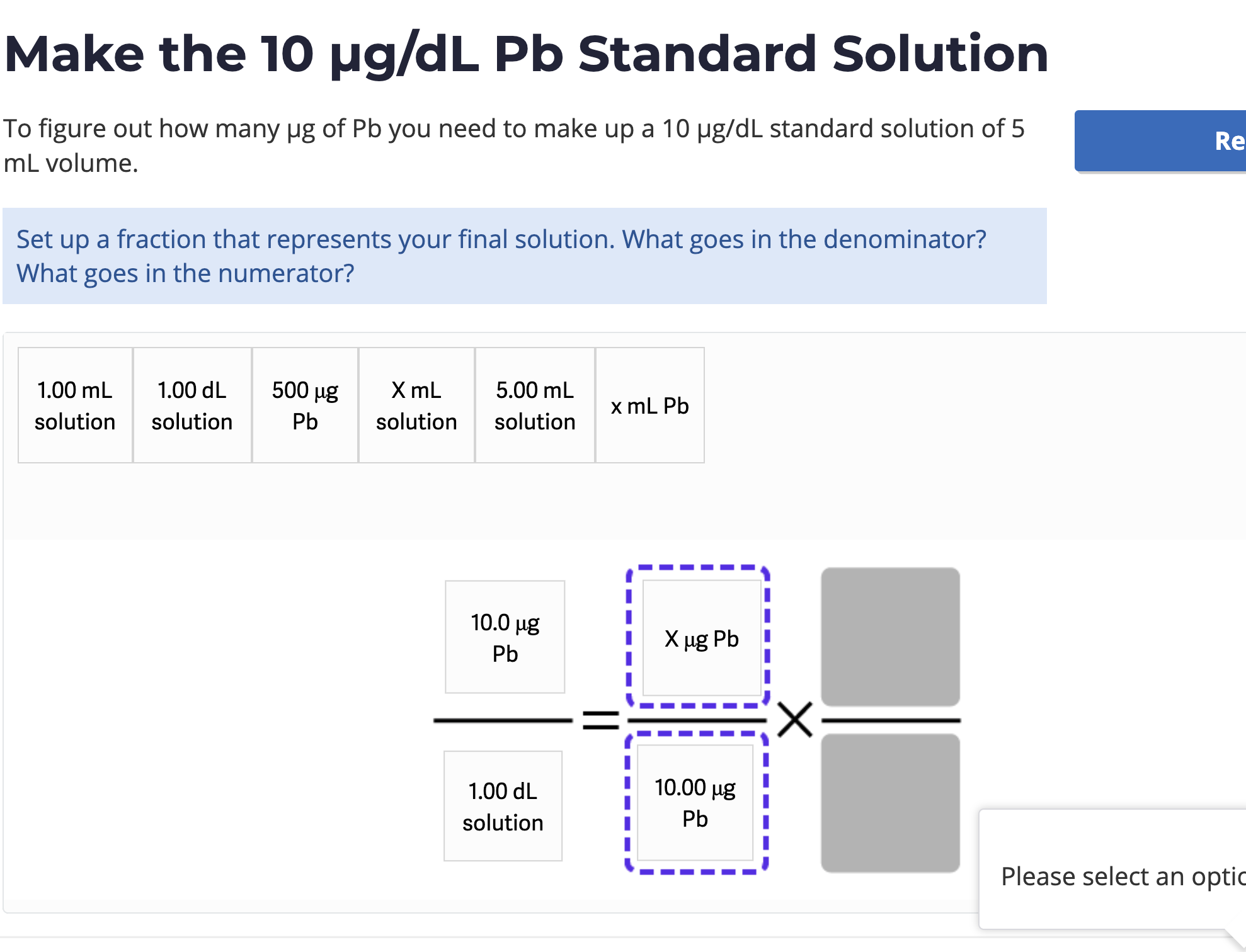 Make the 10 µg/dL Pb Standard Solution To figure out | Chegg.com