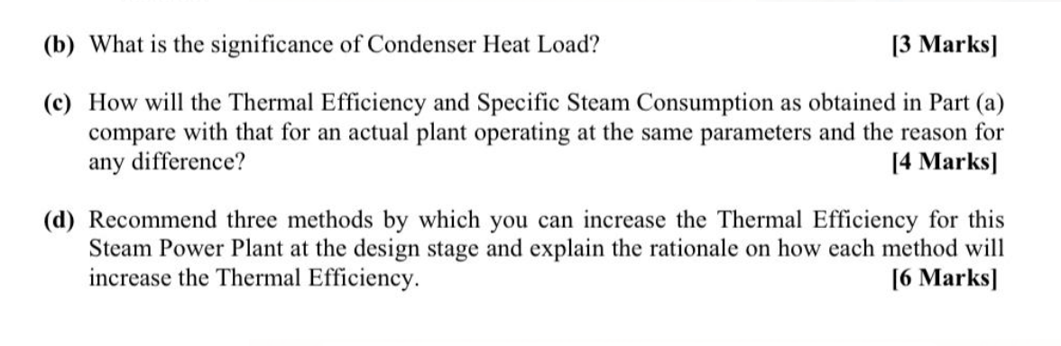 Solved (b) What is the significance of Condenser Heat Load? | Chegg.com