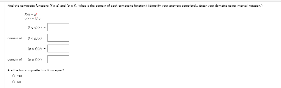 Solved Find the composite functions (fog) and (gof). What is | Chegg.com