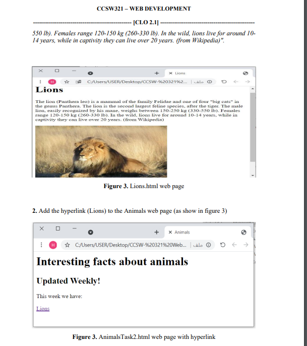 Exercise : Create 2 webpages that are linked together | Chegg.com