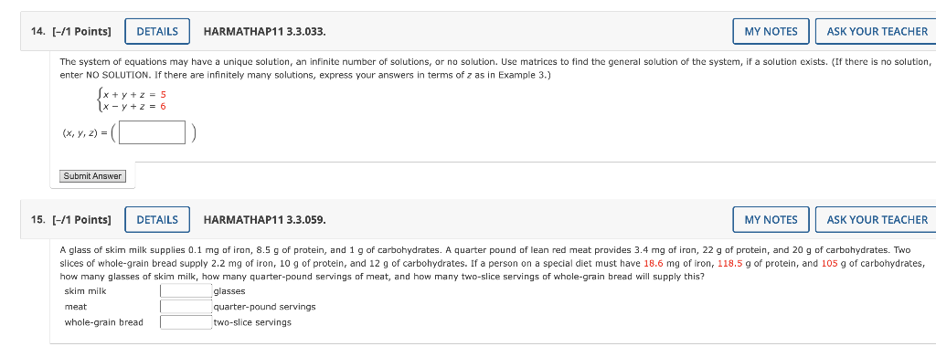 Solved ASK YOUR TEACHE 11. [-/1 Points] DETAILS HARMATHAP11 | Chegg.com