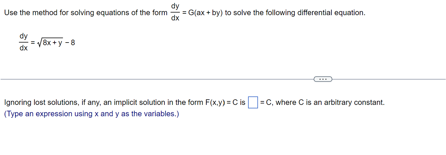 Solved Use the method for solving equations of the form | Chegg.com