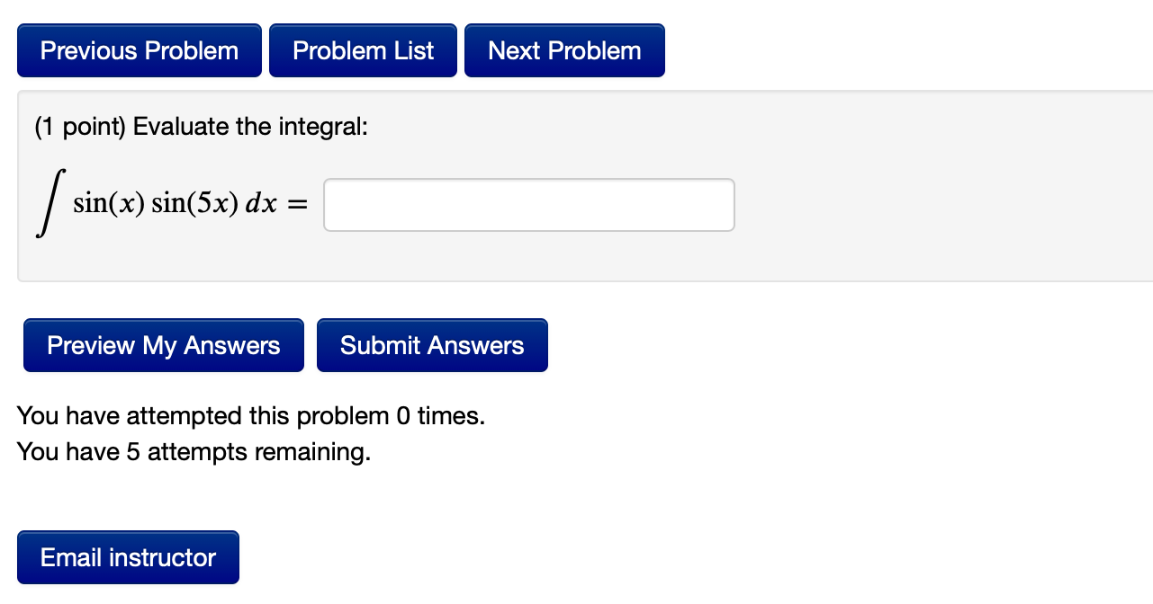 Solved Previous Problem Problem List Next Problem 1 Point