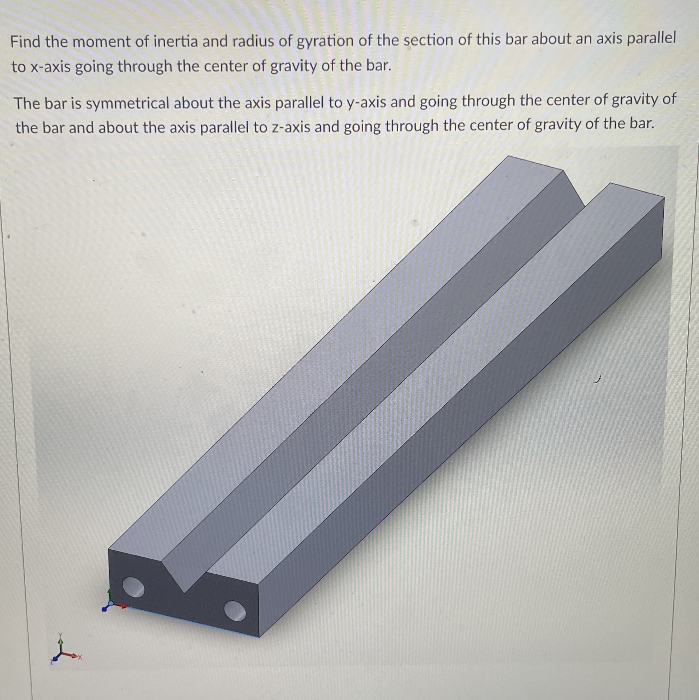 Solved Find the moment of inertia and radius of gyration of | Chegg.com