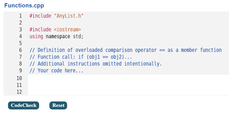 Solved For this lab, refer to the AnyList class and the Node | Chegg.com