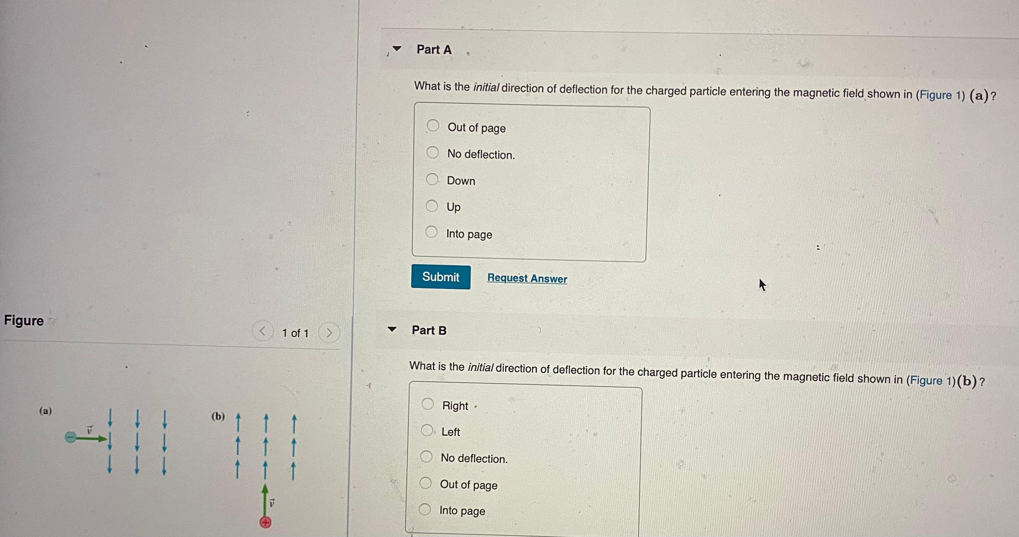 Solved Part A What is the initial direction of deflection | Chegg.com