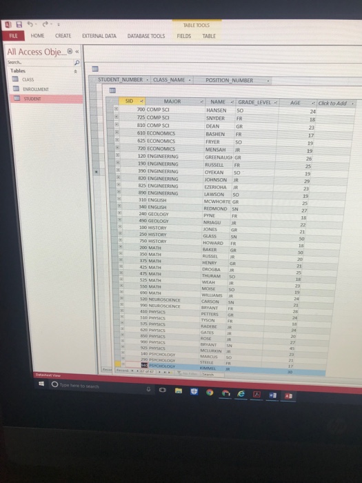 I need help with my Microsoft Acces Database project. | Chegg.com