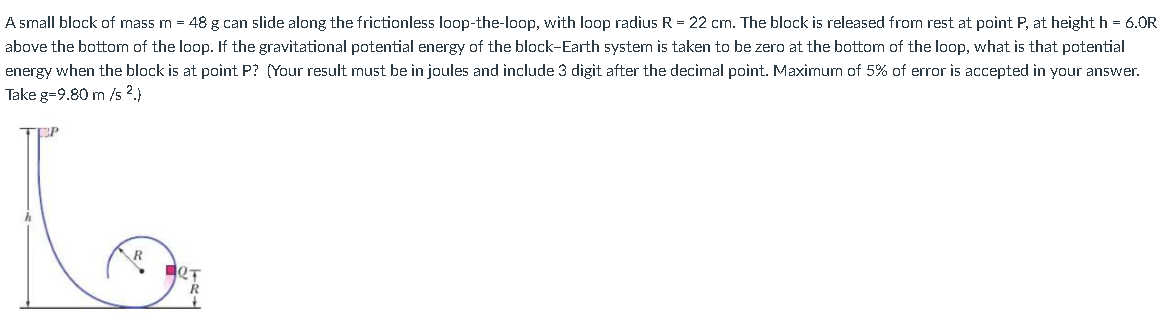 Solved A small block of mass m = 48 g can slide along the | Chegg.com