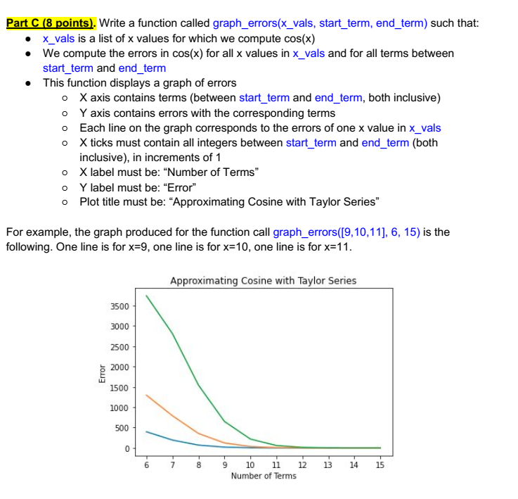 Solved Part C (8 points). Write a function called | Chegg.com