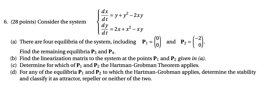 Solved 6. (28 points) Consider the system | Chegg.com