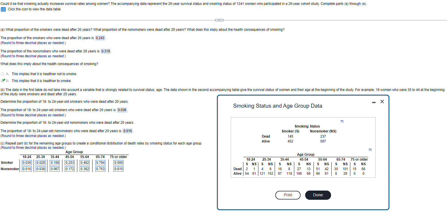 Solved (c) ﻿Repeat part (b) ﻿for the remaining age groups to | Chegg.com