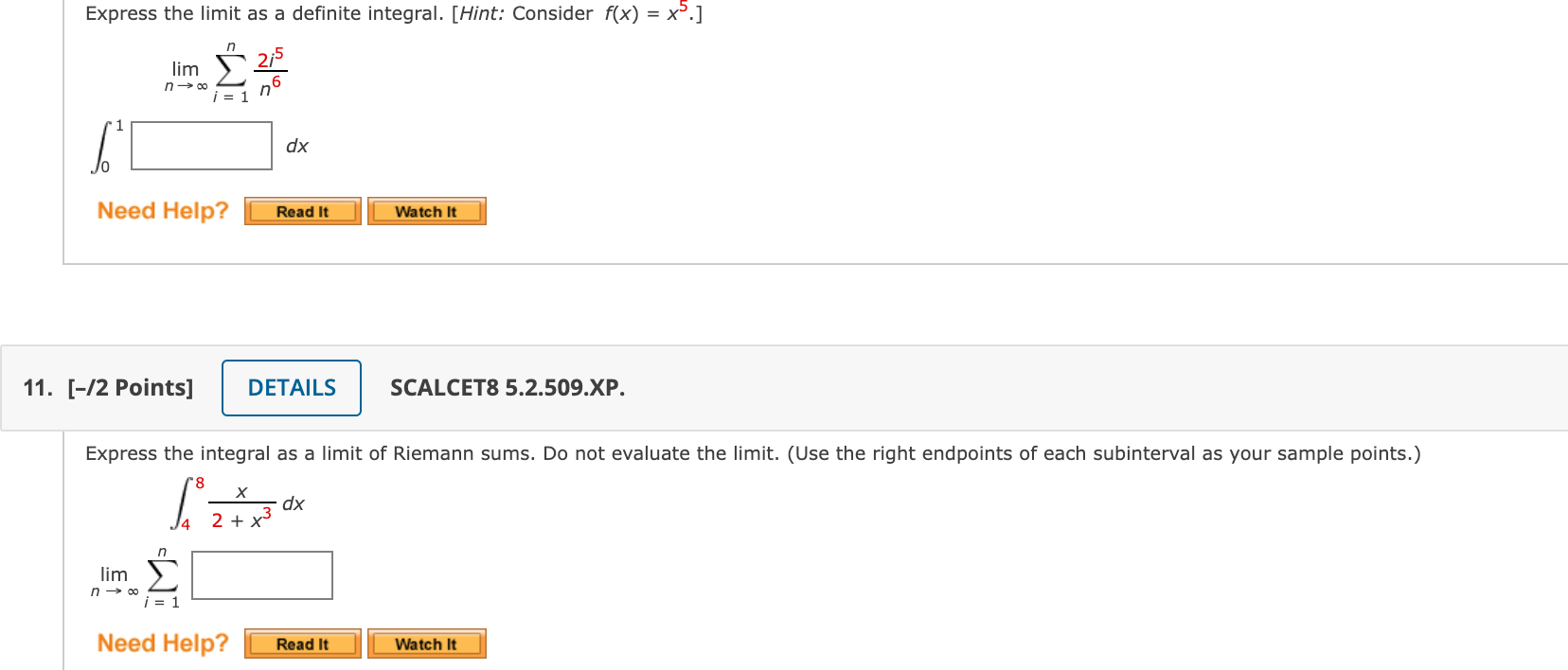Solved Express the limit as a definite integral. [Hint: | Chegg.com