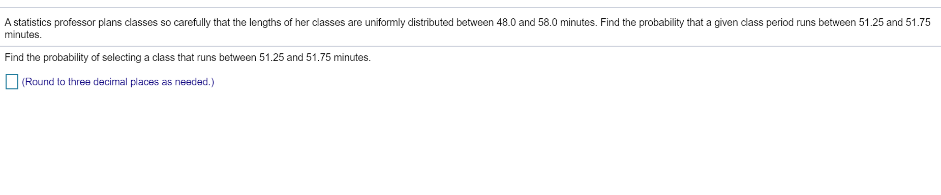Solved A statistics professor plans classes so carefully | Chegg.com