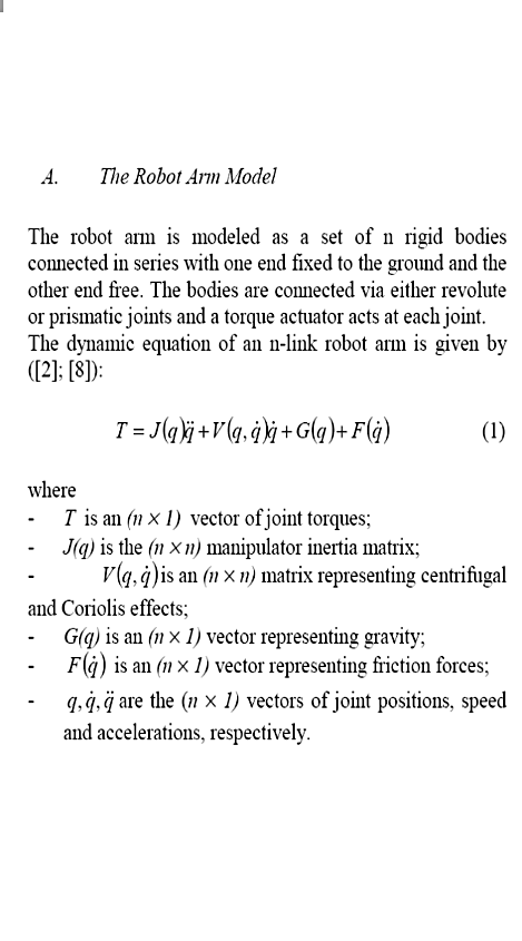 Nonlinear Control Design Problem: Robotics Arm | Chegg.com